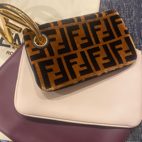 Fendi | Bags | Authentic Fendi Triple Zucca Pouch Set With Dust Bag ...